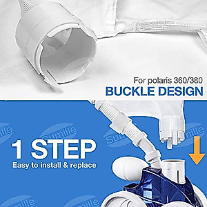 Sumille 360/380 Replacement Bag Zipper Filter Pool Cleaner Bag for Polaris, All Purpose Bags Pool Cleaner Part K13, K16, 2 Pack