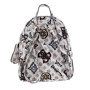 GUESS House Party Large Backpack, Cream Logo Multi