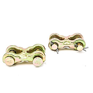 Red Hound Auto (2 Safety Chain Repair Link 3/8 Inches Twin Clevis 6600 WLL