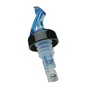 2 Oz - Precision Pour Blue (PP-CLD-FT-200B-3PK) - Measured Pourer - Bug and Dust Flap Liquor Bottle Pourers - (3 Pk) 100% USA Made - Pour The Perfect Cocktail With Our No Leak Bottle Spouts, Size 2.0