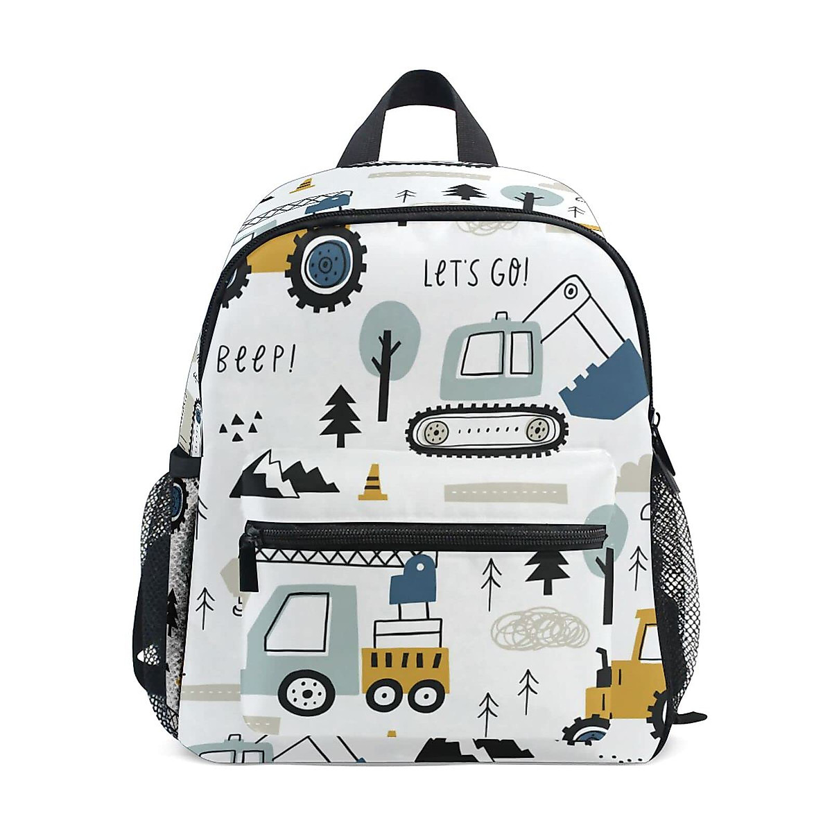 Kids Backpack for boys Childish Truck Excavator Toddler Bags Children Preschool Kindergarten Small Chest Strap 3-8 Years Old