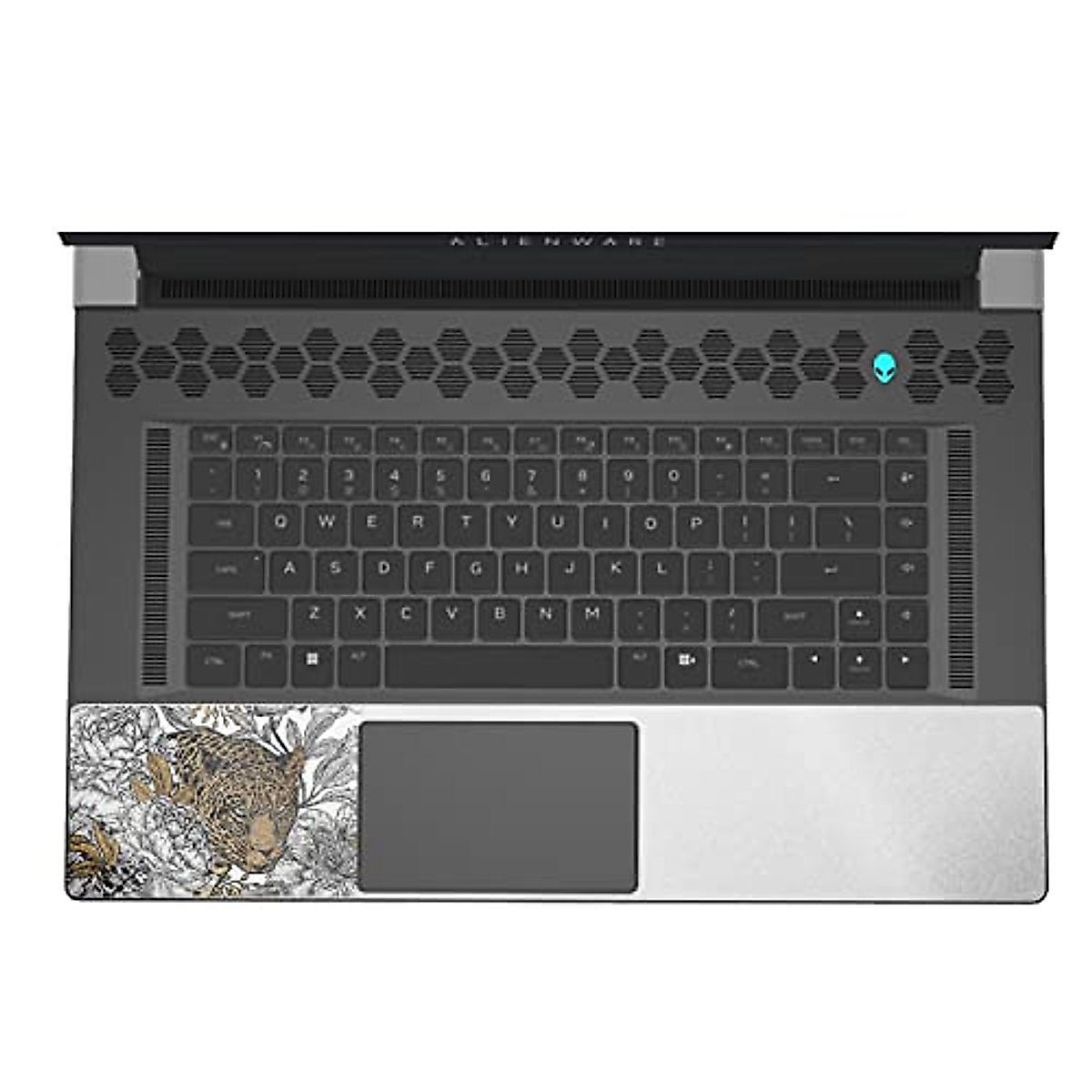 MightySkins Glossy Glitter Skin Compatible With Alienware X17 R2 (2022) Full Wrap Kit - Bronzed Leopard | Protective Durable High-Gloss Glitter Finish | Easy To Apply & Change Styles | Made in the USA