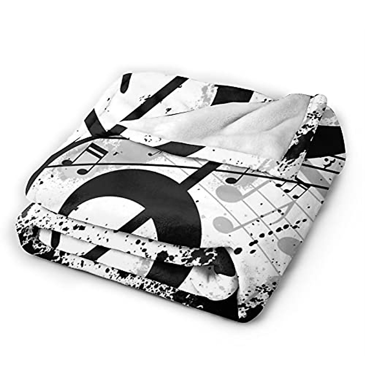 Throw Blanket Music Note Soft Microfiber Lightweight Cozy Warm Blankets for Couch Bedroom Living
