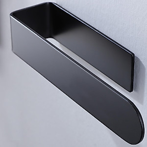 Taozun Hand Towel Holder/Hand Towel Bar - Black Towel Rack with 4 Pack Self Adhesive Hooks for Bathroom Wall Kitchen, Towel Holder Set Stick on Wall