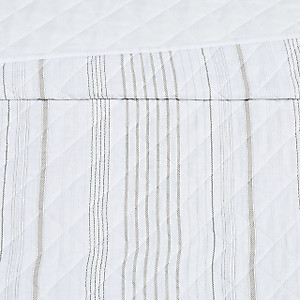 Cottage Classics Warm Hearth Stripe Quilt Set, Full/Queen, Tan 3