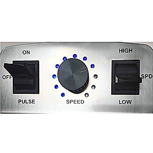 Omega OM6560S Blender Powerful 3 Peak HP Features Easy to Use Toggle Controls Plus Dial Speed Control with 10 Variable Speeds Includes Pulse and Stainless Steel Blade, Silver