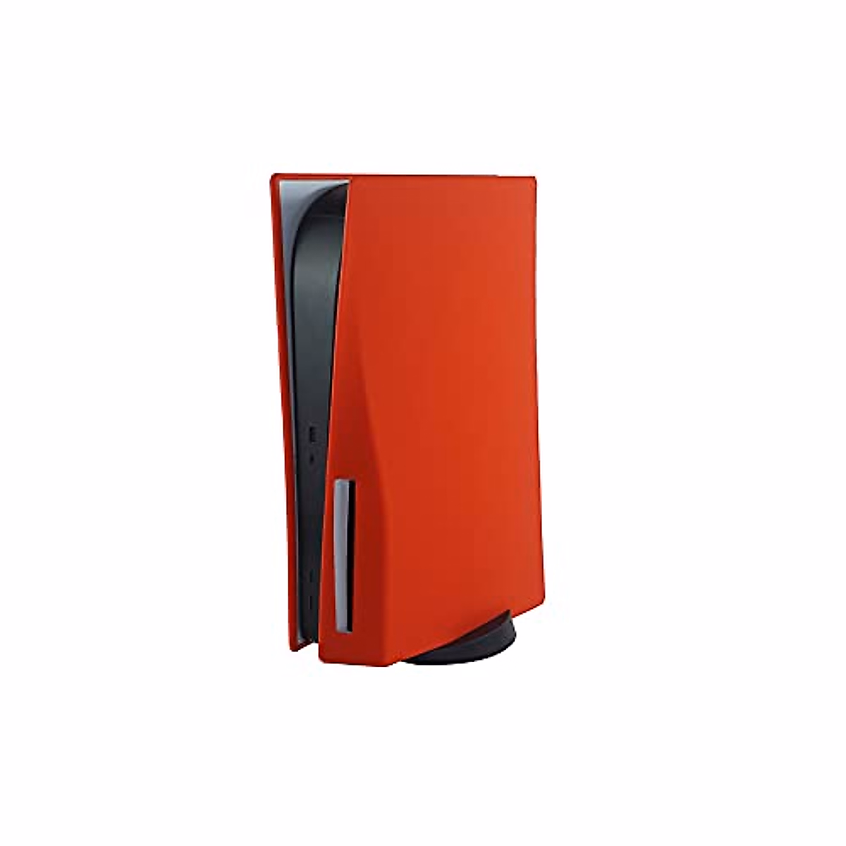 Silicone Skin Cover Compatible for PS5 Console, Anti-Scratch Anti-Dust Waterproof Dustproof Protective Case for Disc/Digital Version (Red Disc Version)