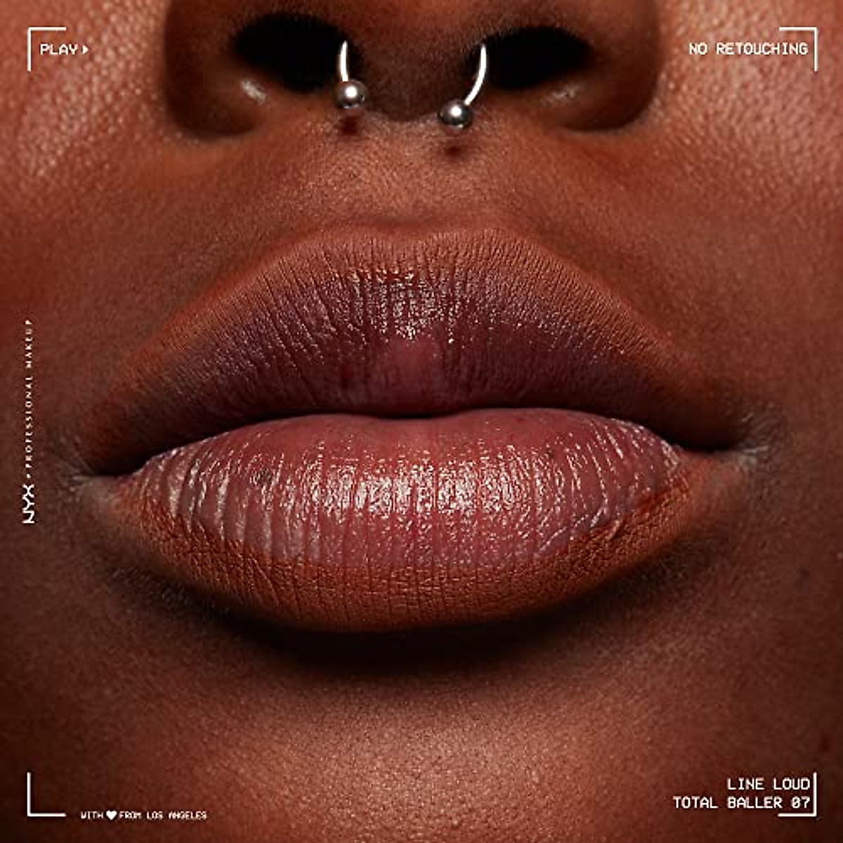 NYX PROFESSIONAL MAKEUP Line Loud Lip Liner, Longwear and Pigmented Lip Pencil with Jojoba Oil & Vitamin E - Total Baller (Rich Warm Brown)