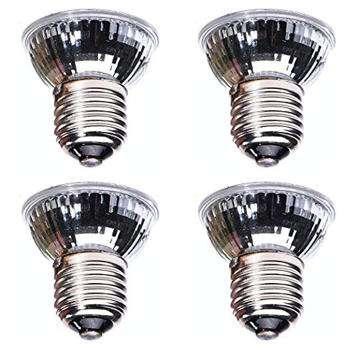 CALPALMY 4-Pack 50W UVA+UVB Bulbs | Heat and Light for Reptiles and Amphibian Tanks, Terrariums and Cages | Works with Various Lamp Fixtures