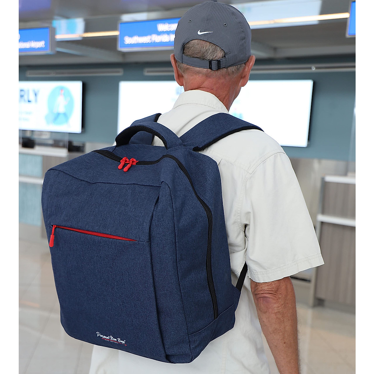 Allegiant Personal Item Bag Backpack 16x15x7 Blue