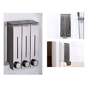 TGRTY Soap Dispenser Liquid Dispenser Household Double Head Bathroom Free Punch Liquid Distributor Bathroom Wall Mounted Manual Foam Dispenser Kitchen Hand Foam Bottle Lotion Dispenser (Color : J)