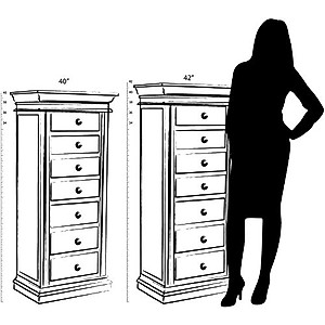 Hives and Honey Luke Jewelry Armoire, Walnut