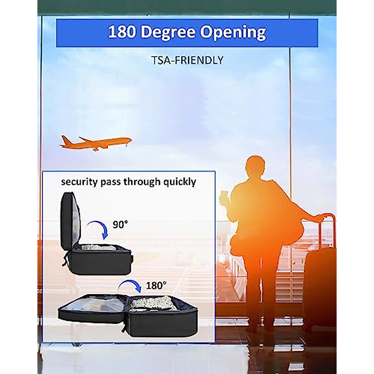 Travel Laptop Backpack, 40l Extra Large Laptop Backpack for Men Women, Business Carry on Backpack with USB Charging Port Fits 17 Inch Notebook, College Bookbag Duffel Bag for Weekender Work, Black