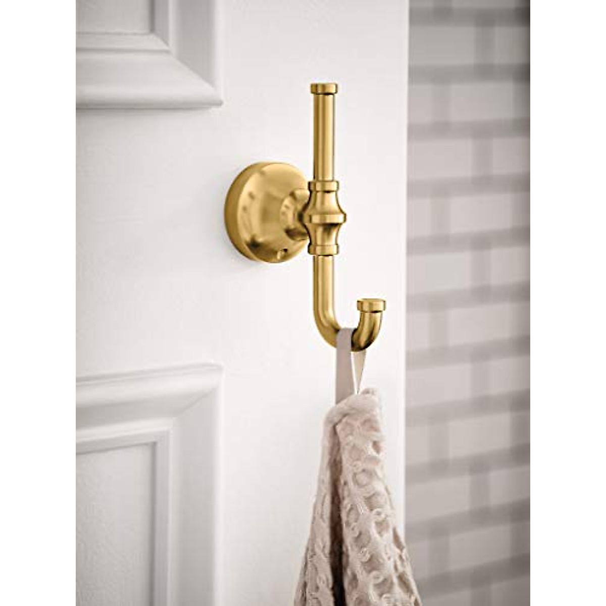 Moen YB0503BG Colinet Traditional Double Robe Hook, Brushed Gold