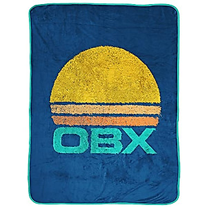 Outer Banks OBX Sunset Throw Blanket - Measures 46 x 60 inches - Fade Resistant Super Soft Fleece Bedding (Official Netflix Product)