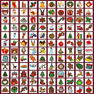 Partywind 408 PCS Individually Wrapped Christmas Temporary Tattoos for Kids Stocking Stuffers, Christmas Holiday Decorations Party Supplies Favors Gifts, Xmas Tattoo Stickers for Boys and Girls