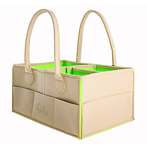 Secure All Caddy | Large Soft Eco-Friendly Nursery Organizer Diaper Caddy for Baby Needs, Arts, Office & School Supplies, Knitting, Sewing Supplies, Car Organization & More (1 Caddy)