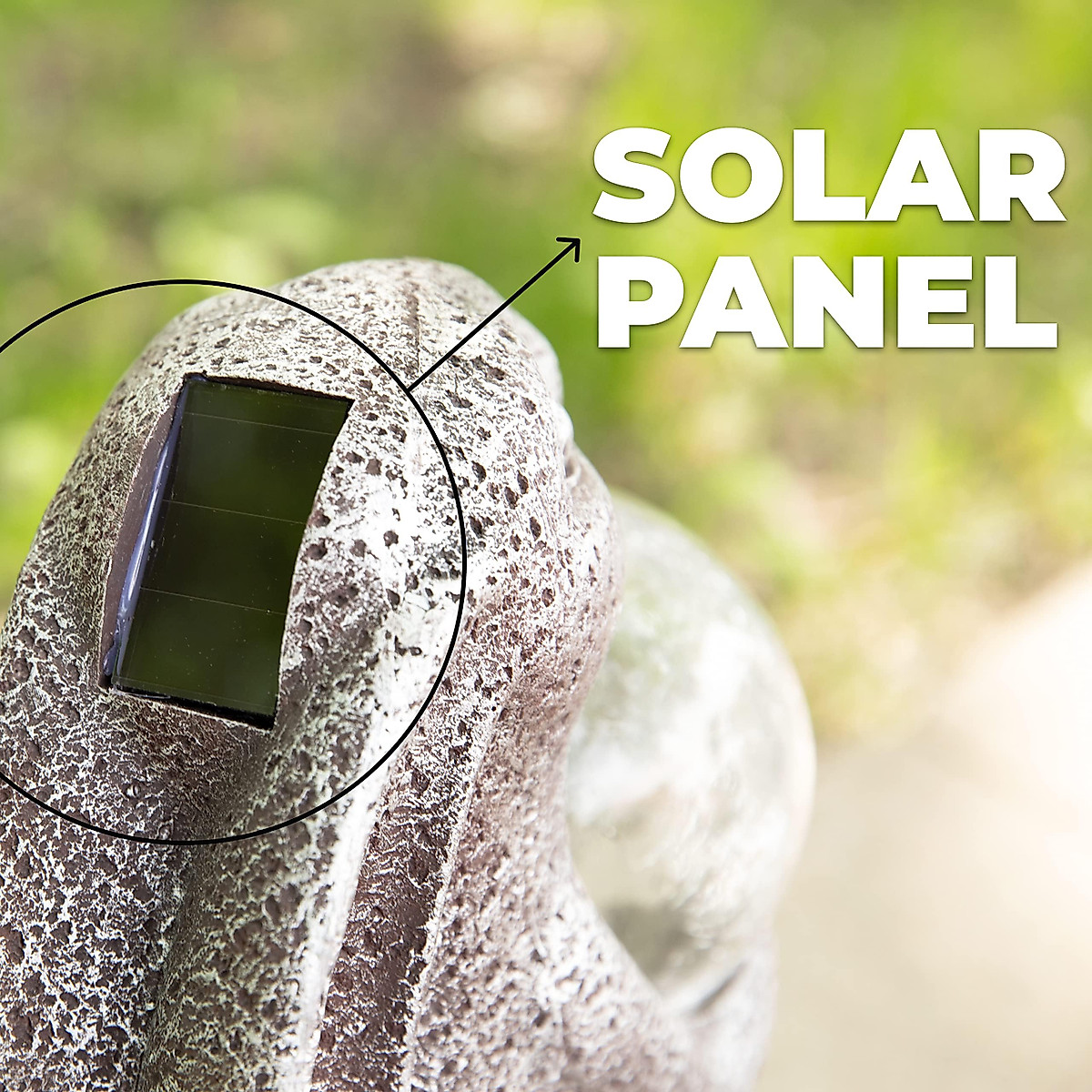 VP Home Mystical Rabbit Solar Powered Outdoor Decor Garden Light with Flickering LED Crackled Glass Globe Great Addition for Your Garden Solar Powered Light Garden Decorations Gifts