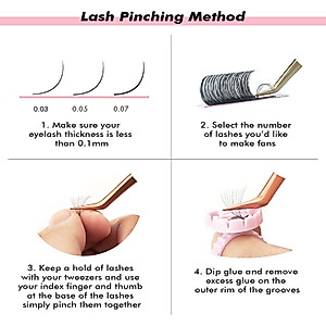 ALLOVE Eyelash Extension Classic Lash Extensions 0.15 D Curl 8-15mm Mixed Tray Premium Silk Individual Volume Lash Extensions Lash Trays for Lash Extensions Supplies Single Eyelash Extensions