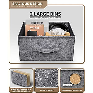 Sorbus Nightstand with 2 Drawers - Bedside Furniture End Table Night Stand - Steel Frame, Wood Top & Easy Pull Modern Print Fabric Bins - Small Dresser & Chest for Home, Bedroom Accessories & Office