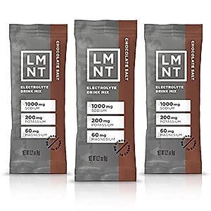 LMNT Keto Electrolyte Powder Packets | Paleo Hydration Powder | No Sugar, No Artificial Ingredients | Hot Chocolate Salt | 30 Stick Packs