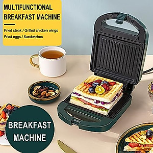 Qiopertar Sandwich Machine, Breakfast Machine, Household Internet Light Food Sandwich Machine, Heated, Bread Frying And Baking Machine