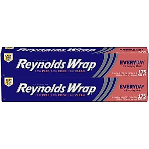 Reynolds Wrap Aluminum Foil, 175 Square Feet (Pack of 2), 350 Total Square Feet