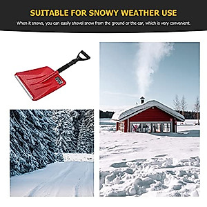 YARDWE Spatula Metal Snow Shovel Extendable Ice Shovel Winter Snow Removal Tool Mud Garden Utility Shovel for Car Camping Outdoor Activities Red Multitools