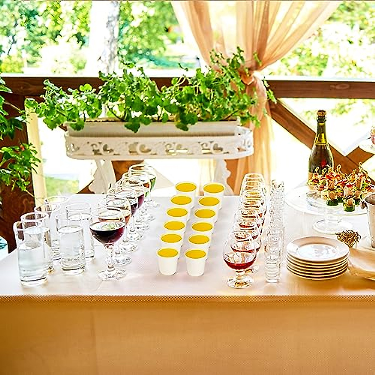 Nicunom 1000 Pack 2 oz Bathroom Cups, Mini Disposable Paper Cups Paper Sampling Cup Mouthwash Cups Espresso Cups, Small Paper Cups for Party Picnic Barbecue Event Travel, White