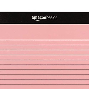 Amazon Basics Wide Ruled 8.5 x 11.75-Inch 50-Sheet Lined Writing Note Pad, Assorted Colors - Pack of 6
