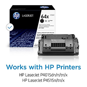 Original HP 64X Black High-yield Toner Cartridge | Works with HP LaserJet P4015, P4515 Series | CC364X
