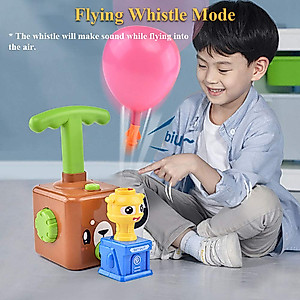 NEXTAKE Balloon Powered Car Launcher Toy Set, Aerodynamics Air Powered Toy Balloon Power Racer Balloon Car Toy with Pump, Launch Pad, Astronaut, Rocket (Duck with Launch Pad)