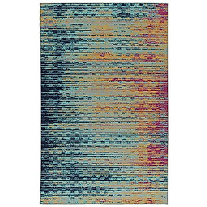 Kaleen 5'3" x 7'3" Area Rug in Multi-Color, Indoor / Outdoor Zuma Beach Collection
