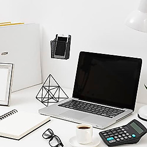 2 Pack of Magnetic Metal Mesh Pen Holder, Black Stainless Steel Pencil Holder with Magnets, Basket Storage Organizer for Whiteboard, Blackboard, Kitchen, Locker, Home, or Office