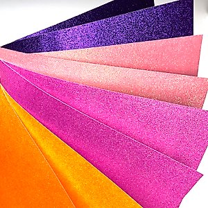 Nonshed Glitter Cardstock Paper, 48 Sheets 24 Colors, Premium Glitter Paper for Crafts, DIY Projects, Card Making, 200GSM