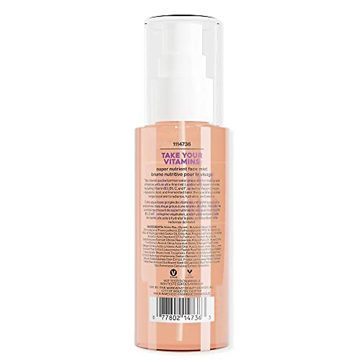 Wet n Wild Take Your Vitamins Super Nutrient Face Mist Clear Take Your Vitamins 1114736