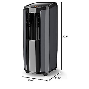TOSOT 10,000 BTU(ASHRAE) 6,000 BTU (DOE) Portable Air Conditioner - Quiet, Remote Control, Built-in Dehumidifier, Fan, Easy Window Installation Kit- Cool Rooms Up to 400 Square Feet