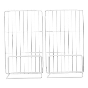 Garneck 2pcs Freezer Partition Closet Divider Refrigerator Dividers Shelf Divider Refrigerator Separators Fridge Drawer Divider Freezer Wire Divider Freezer Organizing Separator Iron White