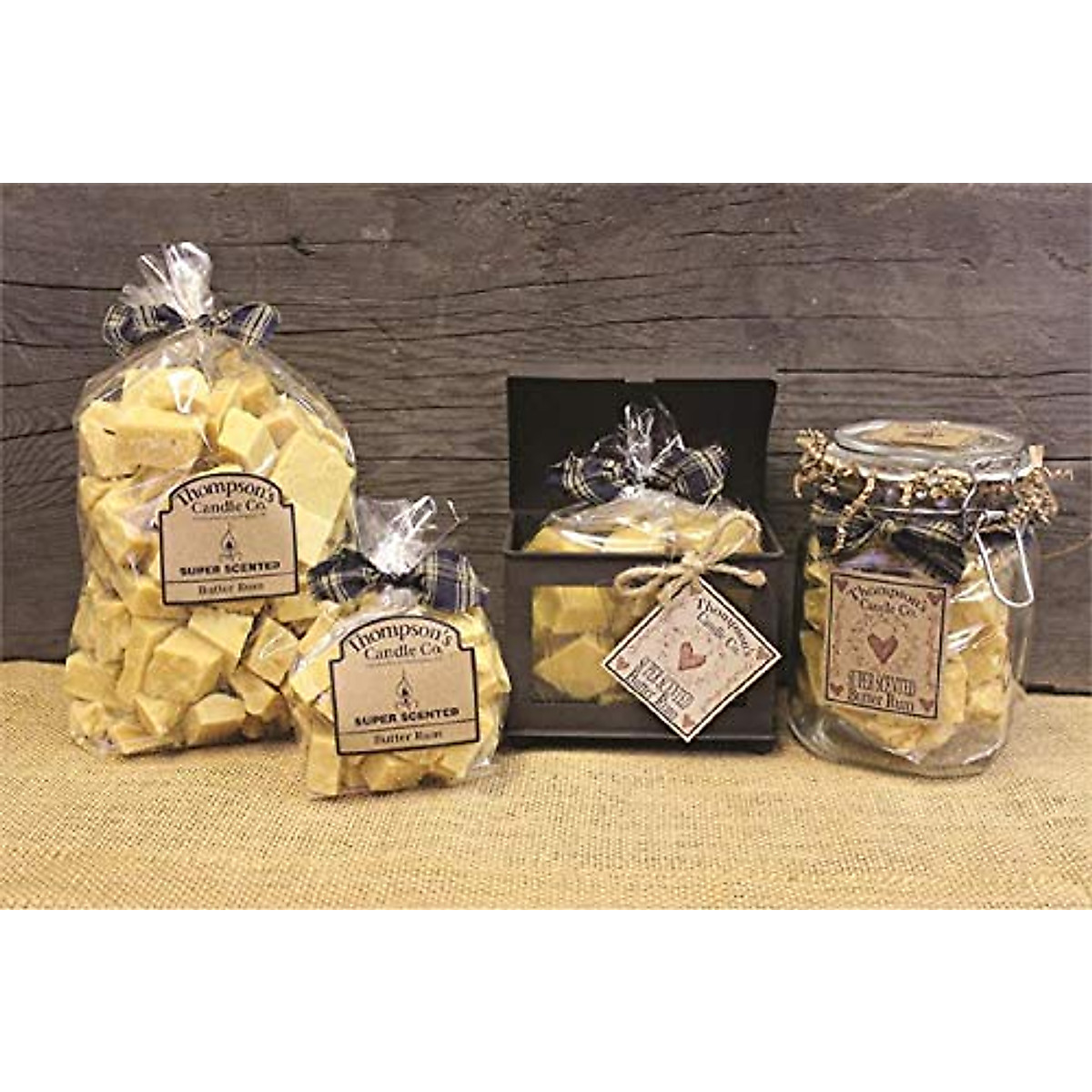 Thompson's Candle Co Super Scented Butter Rum Wax Crumbles, 6 Ounces, Yellow, Paraffin Wax