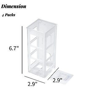 Wall Mount Acrylic Hair Tools Organizer Curling Iron Holder 4Pack Hair Styling Tool Storage Organizers Vanity Storage Basket for Flat Iron Comb Straightener Toothbrush holder for Bathroom (Clear)