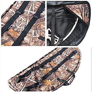 UNISTRENGH Canvas Compound Bow Soft Cases Compound Bow Carry Tote Shoulder Bag with Arrow Pocket (Camouflage #1, 45.3''L x 17.7''W)