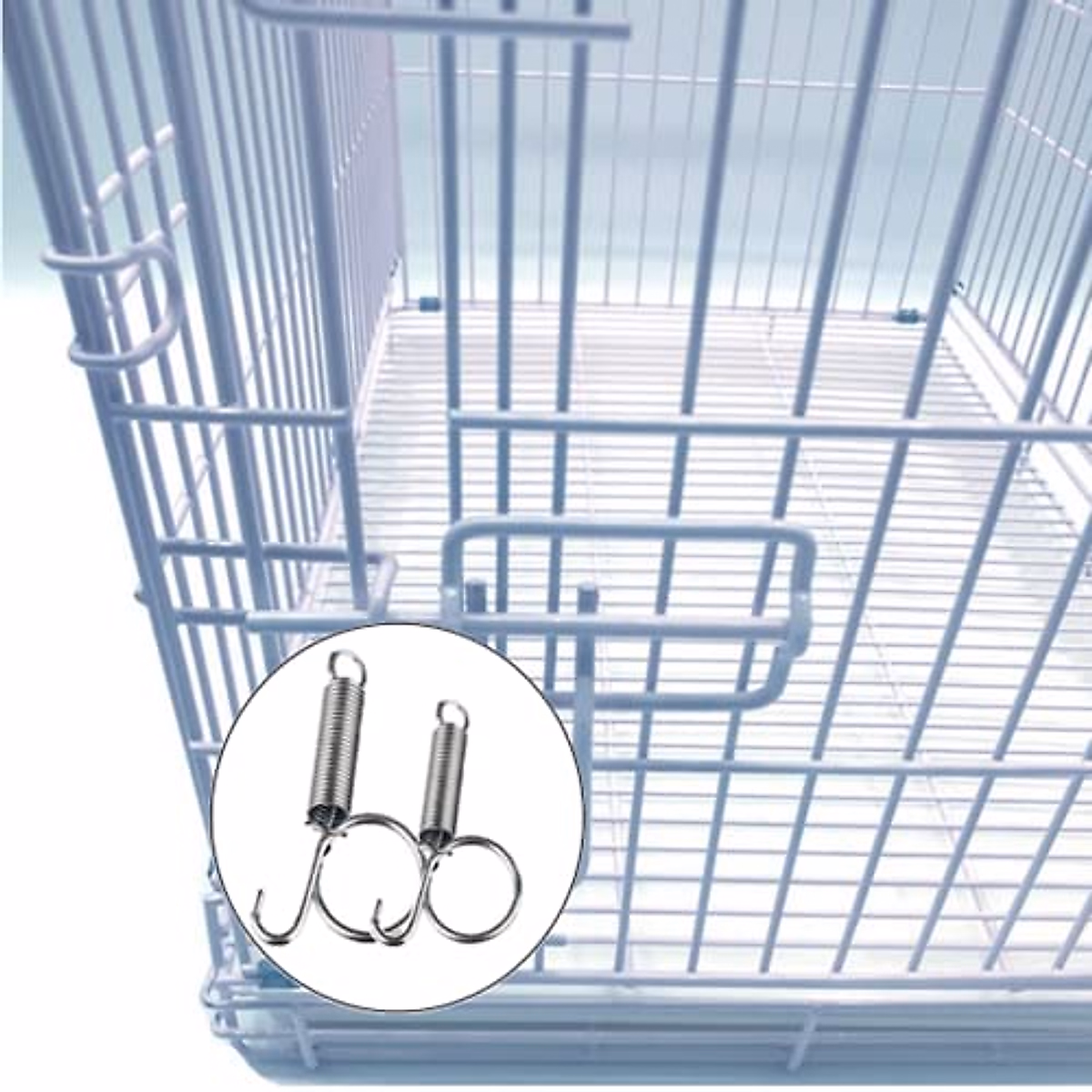 10PCS 85/115mm Spring Door Latch Cage Door Spring Hook Metal Finger Spring Latch Hook for Fixing Rabbit, Dog, Cat, Parrot,Pet Cage Door