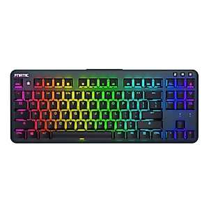 Fnatic miniSTREAK Speed LED Backlit RGB Mechanical TKL Gaming Keyboard, Speed Silver Switches, Small Compact Portable Tenkeyless Layout Pro Esports Gaming Keyboard (US Layout)