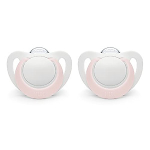 NUK Newborn Orthodontic Pacifiers, Girl, 0-2 Months, 2-Pack