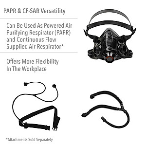 NORTH Honeywell Home North 7700 Series Niosh-Approved Half Mask Silicone Respirator, Large (770030L), Black