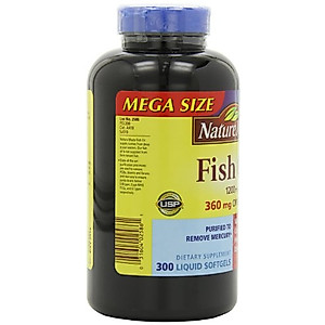 Nature Made 1200mg of Fish Oil, 2400 per Serving, 360mg of Omega-3, 300 Softgels, 300 Count (Pack of 1)