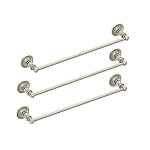 Moen DN6724BN Danbury 24 inch-Bath-Towel Bar, Bulk Three Pack, Brushed Nickel