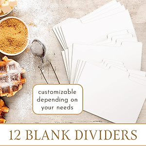 Recipe Box, Wooden Recipe Box, Recipe Box with 12 Dividers and Phone Holder, Recipe Boxes, Recipe Box Dividers, Recipe Cards, Recipe Cards and Box Set, Recipe Cards 4x6, 4x6 Recipe Cards