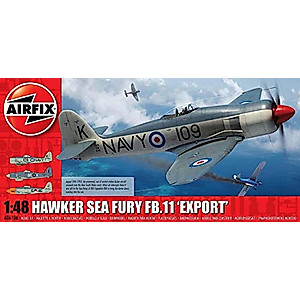 Airfix Hawker Sea Fury FB.11 'Export Edition' 1:48 Military Aircraft Plastic Model Kit A06106