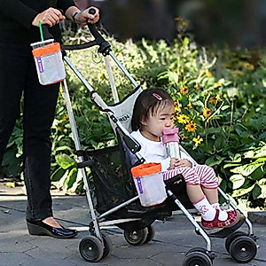 Think King Soft Buggy Cup for Stroller, Wheelchair, Rollator, Walker, Black/Silver